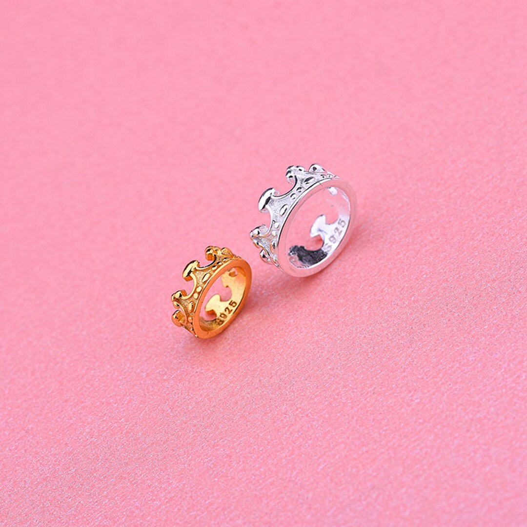 Sterling Silver Crown Beads, Large Hole Royal Bead, King Bead, Queen ...