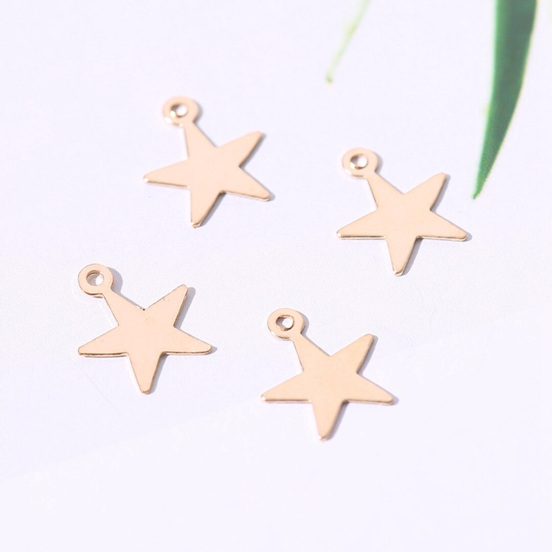 14K Gold Filled Star Charm, Gold Filled Star Charm for Jewelry Making ...