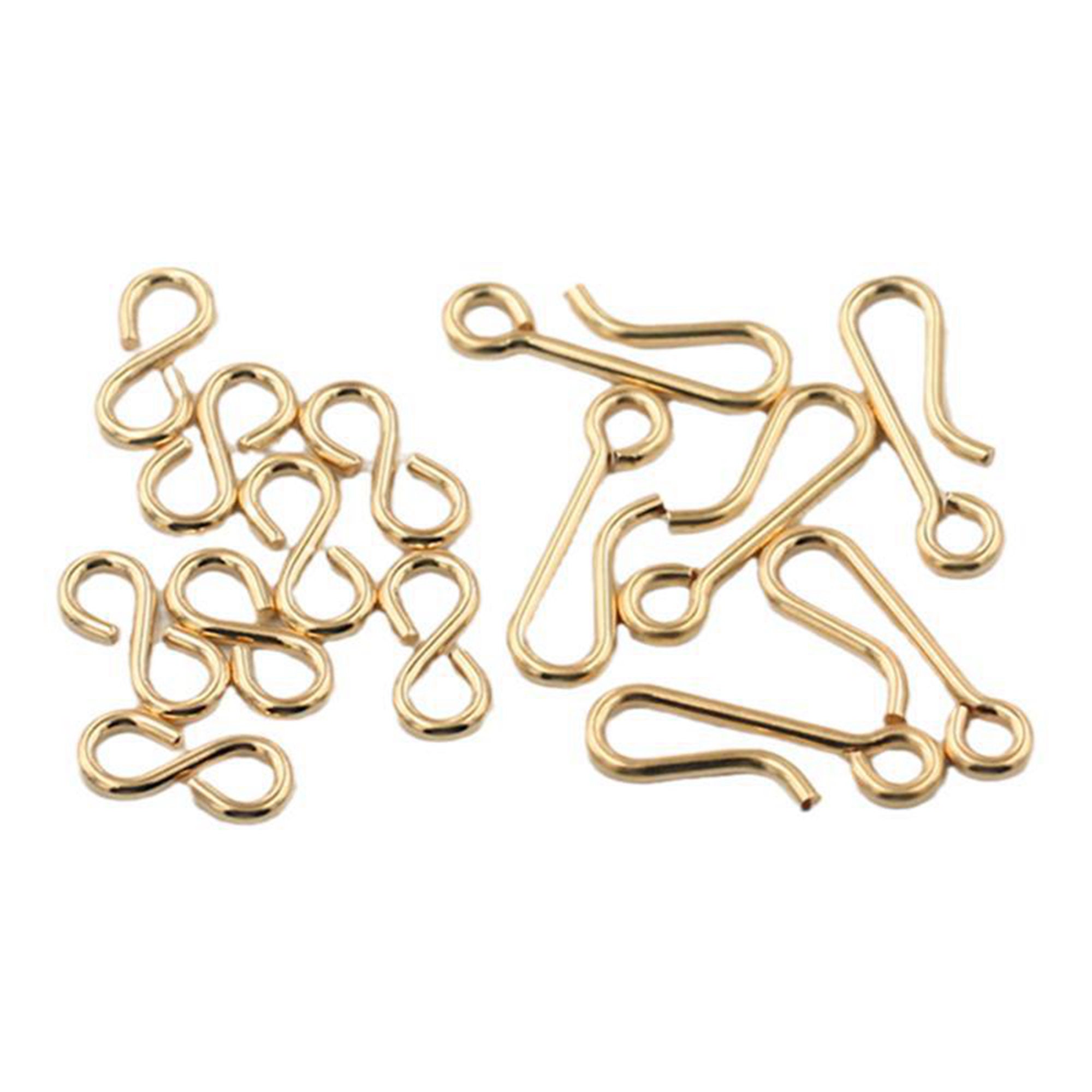 14K Gold Filled Hook and Eye Clasps Gold Filled Hook Clasps - Etsy