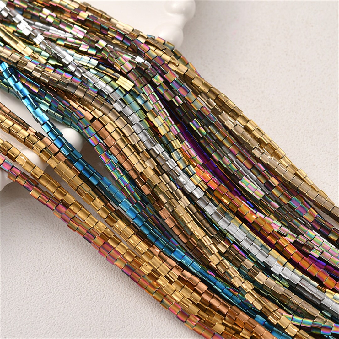 Hematite Arc Cube Beads, Block Bead, Geometric Beads, Gemstone Bead ...