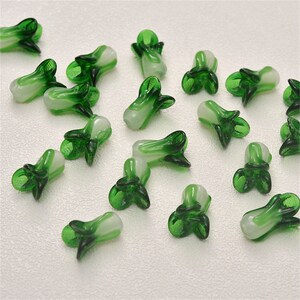 Crystal Glass Vegetable Beads, Glass Chinese Cabbage Bead, Bok Choy ...