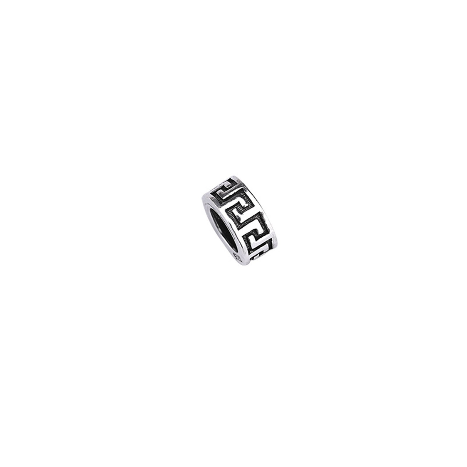 Sterling Greek Key Beads, Meander Bead,greek Pattern Bead,greek Fret ...