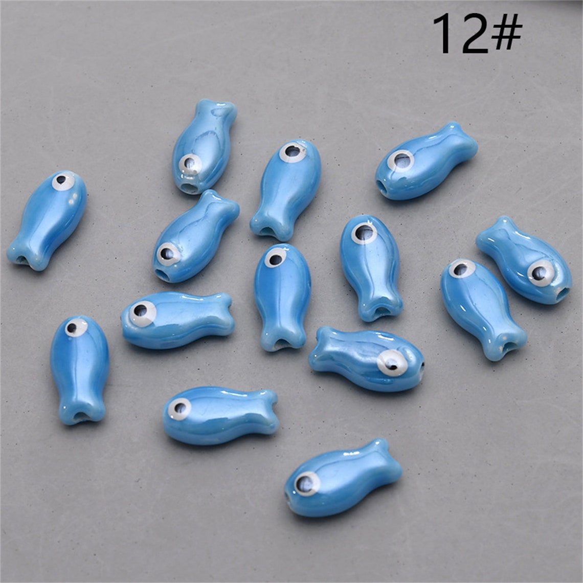 Colorful Ceramics Fish Beads, Sea Life Bead, Ocean Bead, Marine Bead ...