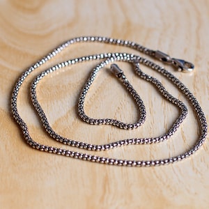 Sterling Silver Popcorn Chain Necklace, Popcorn Necklace Chain ...