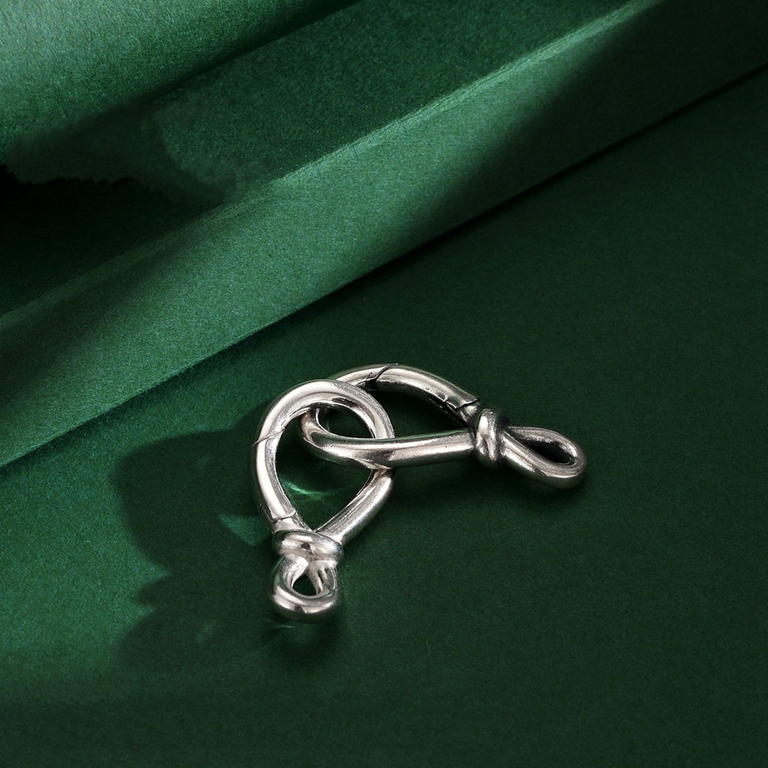 Sterling Silver Bar Clasp, Push Clasp, Push Gate Clasp, Infinity Spring ...