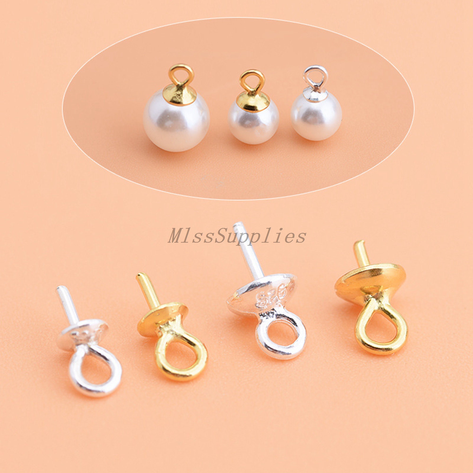 Sterling Silver Cup and Peg S925 Silver Pearl Cup and Peg for - Etsy