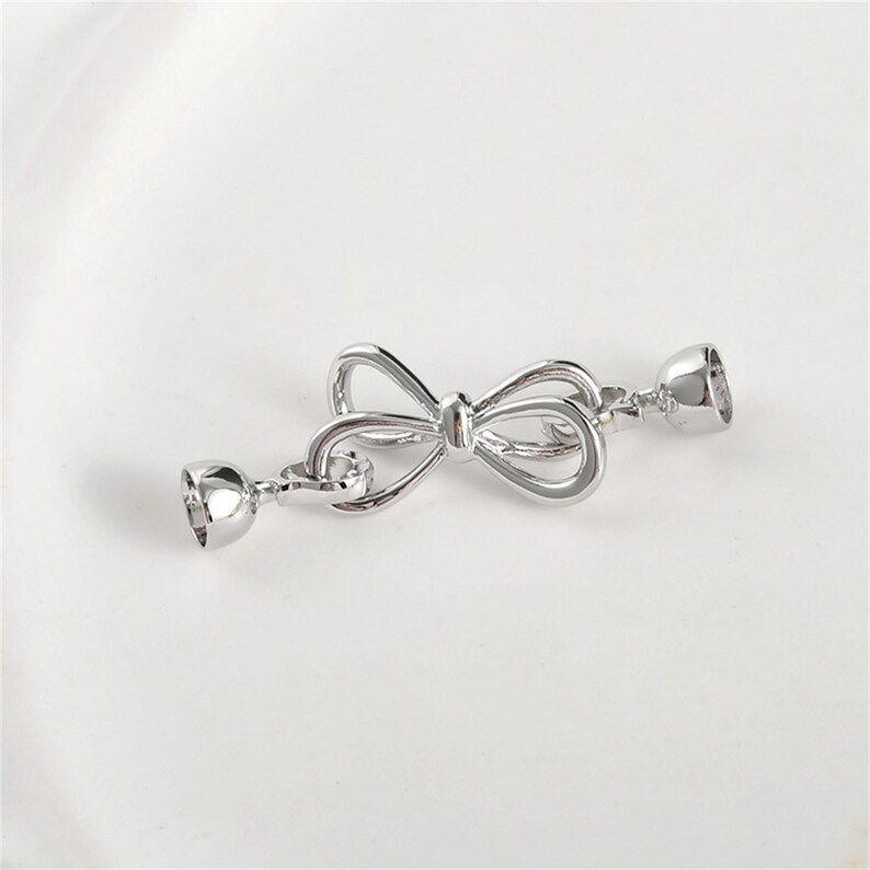 14K Gold Plated Pearl Clasp With Cord End Cap, Gold Tone Pearl Clasp ...