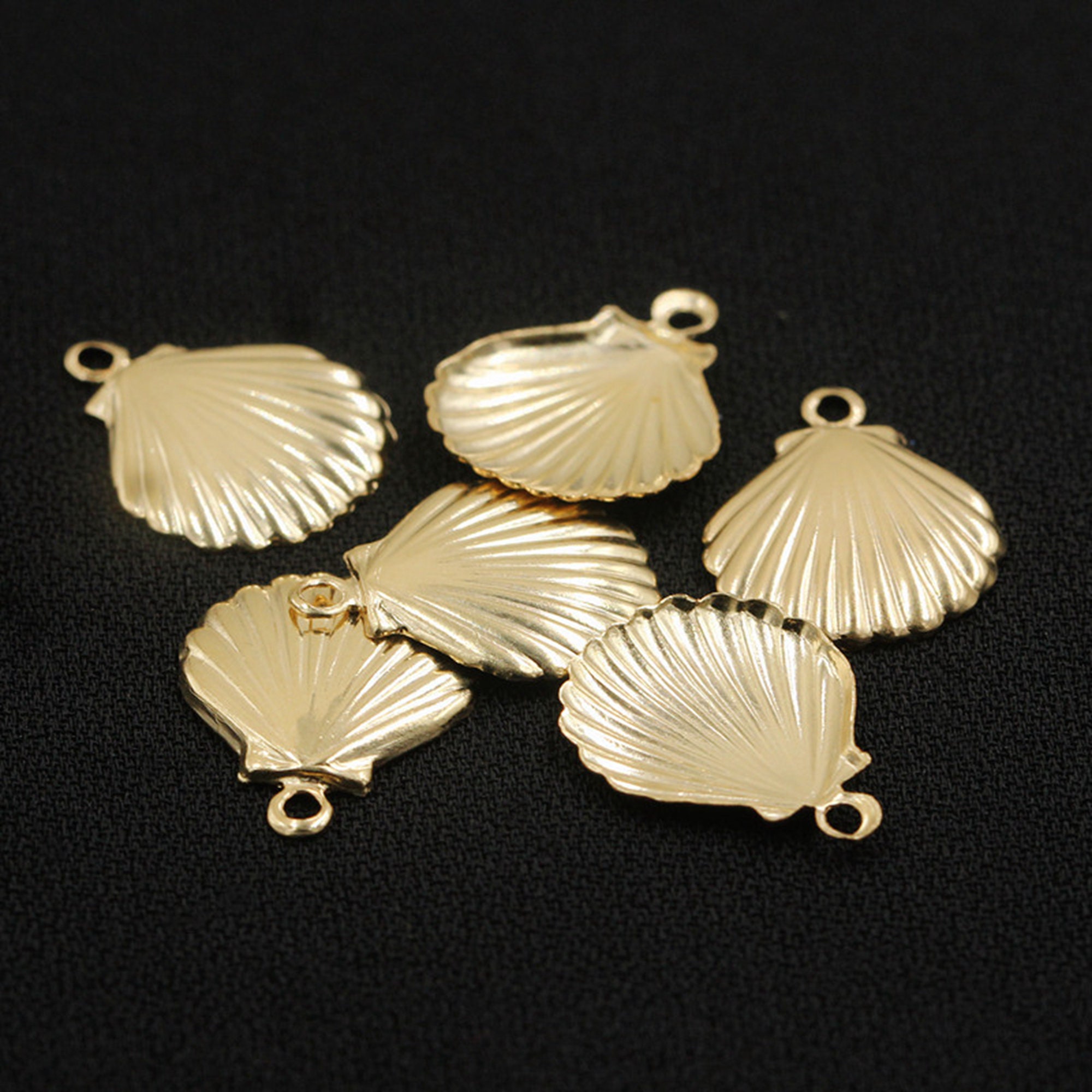 14K Gold Filled Shell Charm Gold Filled Nautical Charm Shell - Etsy