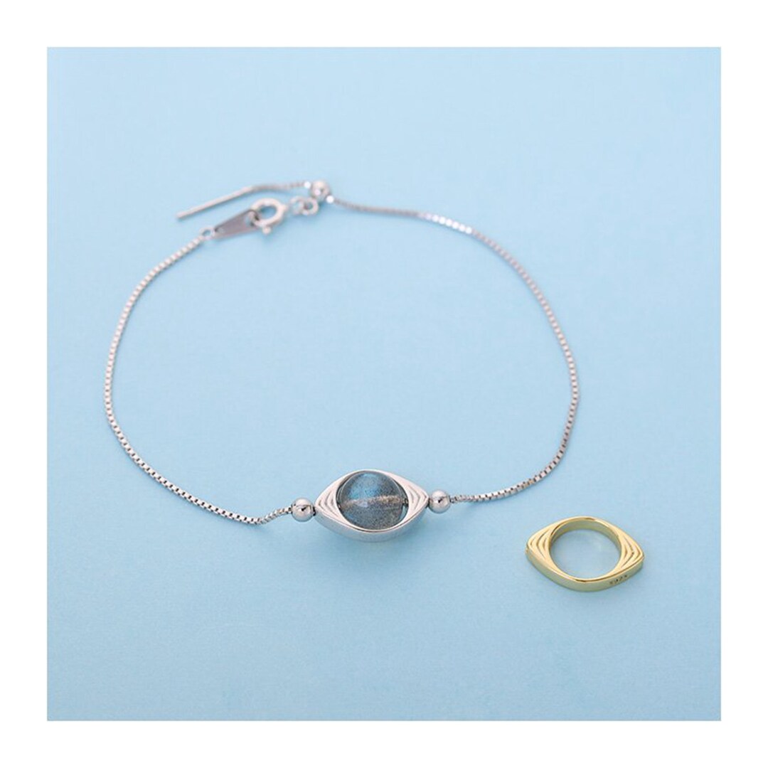 Sterling Silver Evil Eye Bead Frames Fits 8mm Blue Moonstone - Etsy