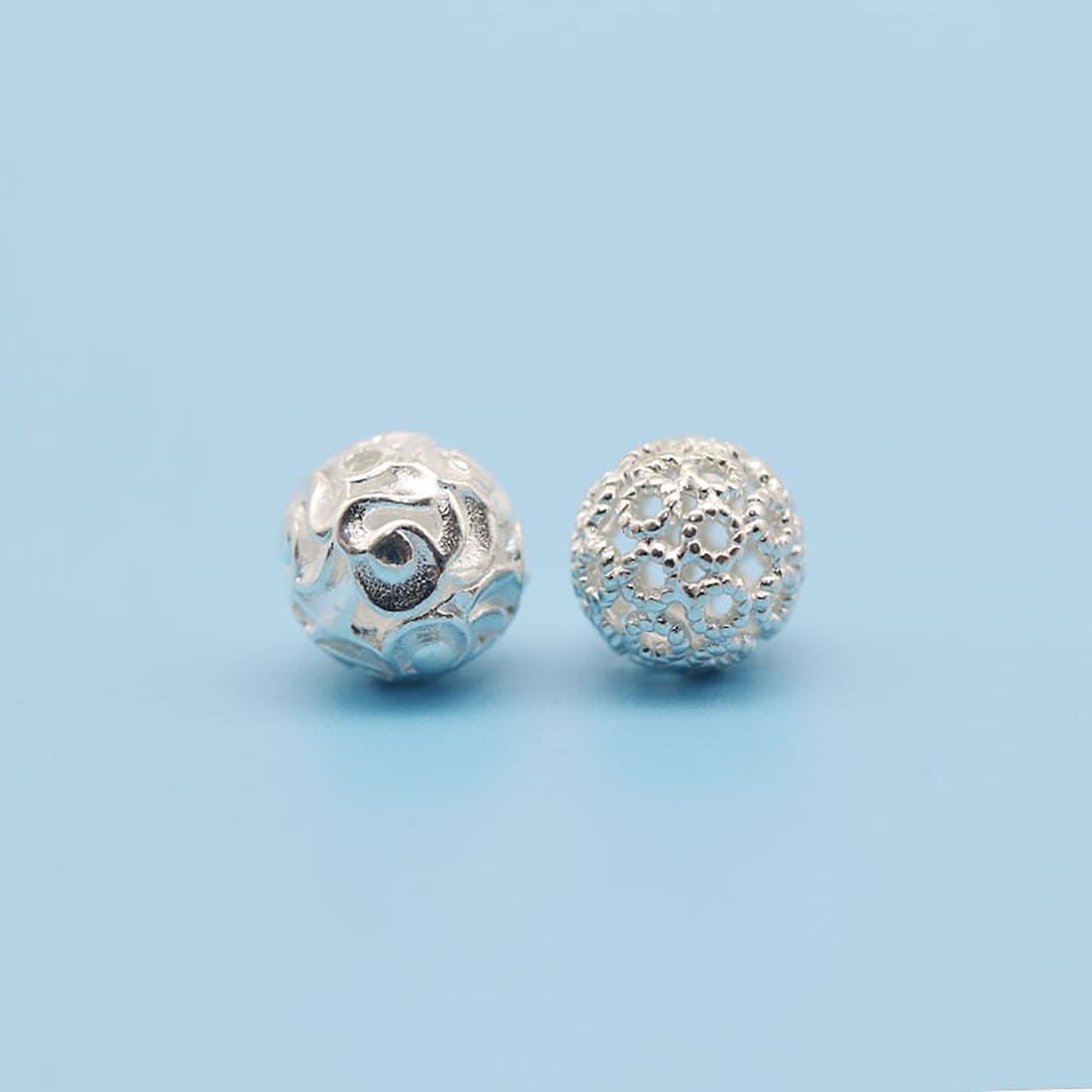 Sterling Silver Lucky Cloud Beads, Auspicious Bead, Ethereal Bead ...