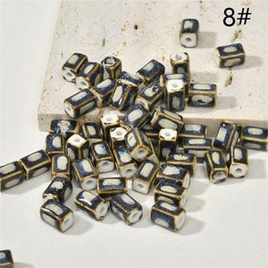 Porcelain Rectangular Beads, Ceramic Reectangle Beads, Colorful Ceramic ...