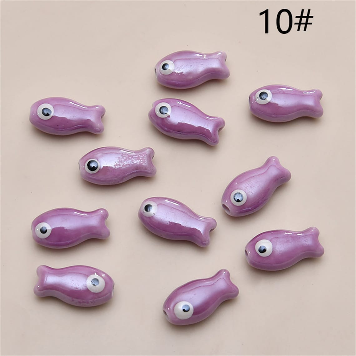 Colorful Ceramics Fish Beads, Sea Life Bead, Ocean Bead, Marine Bead ...