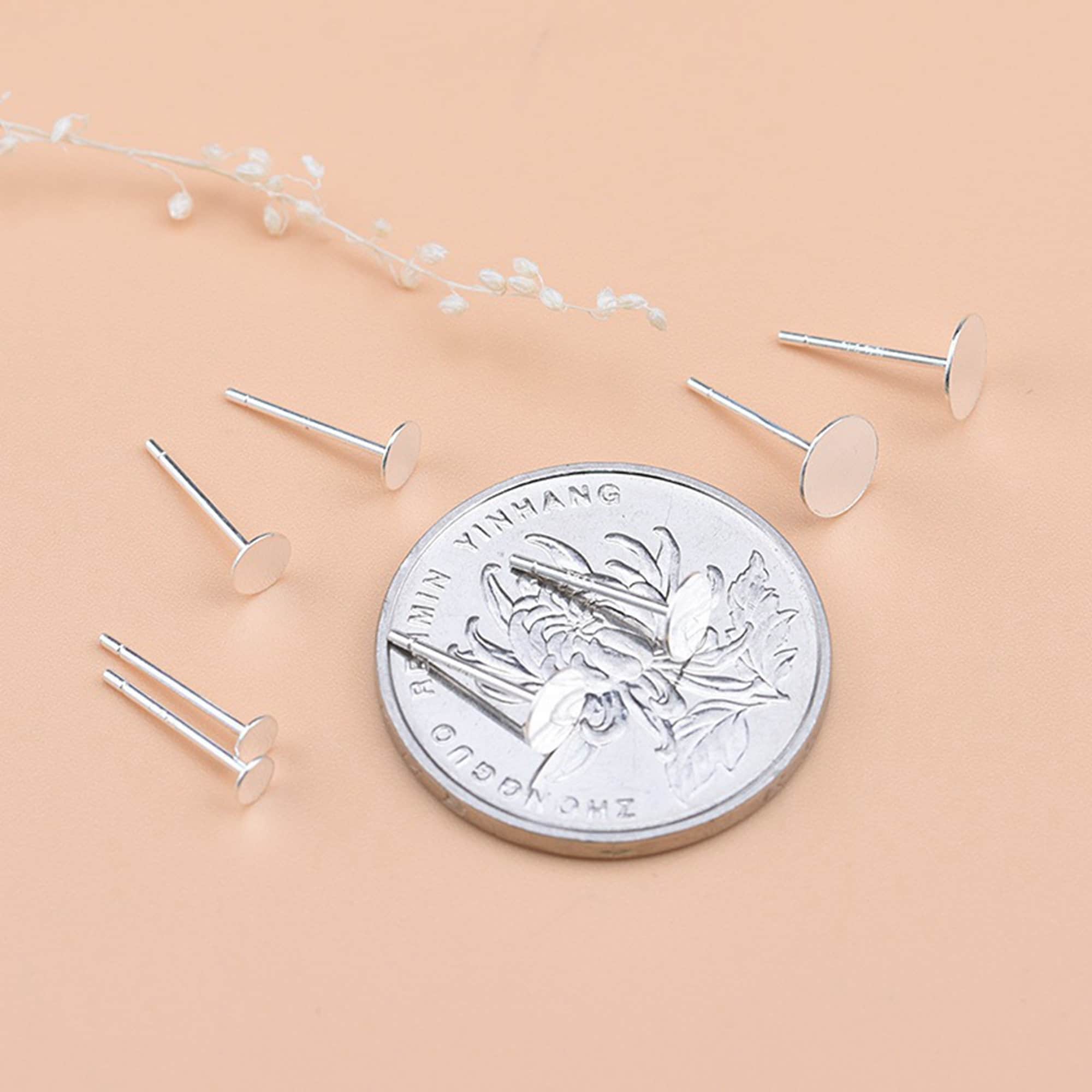 Sterling Silver Earring Posts, S925 Silver Earring Post for Jewelry ...