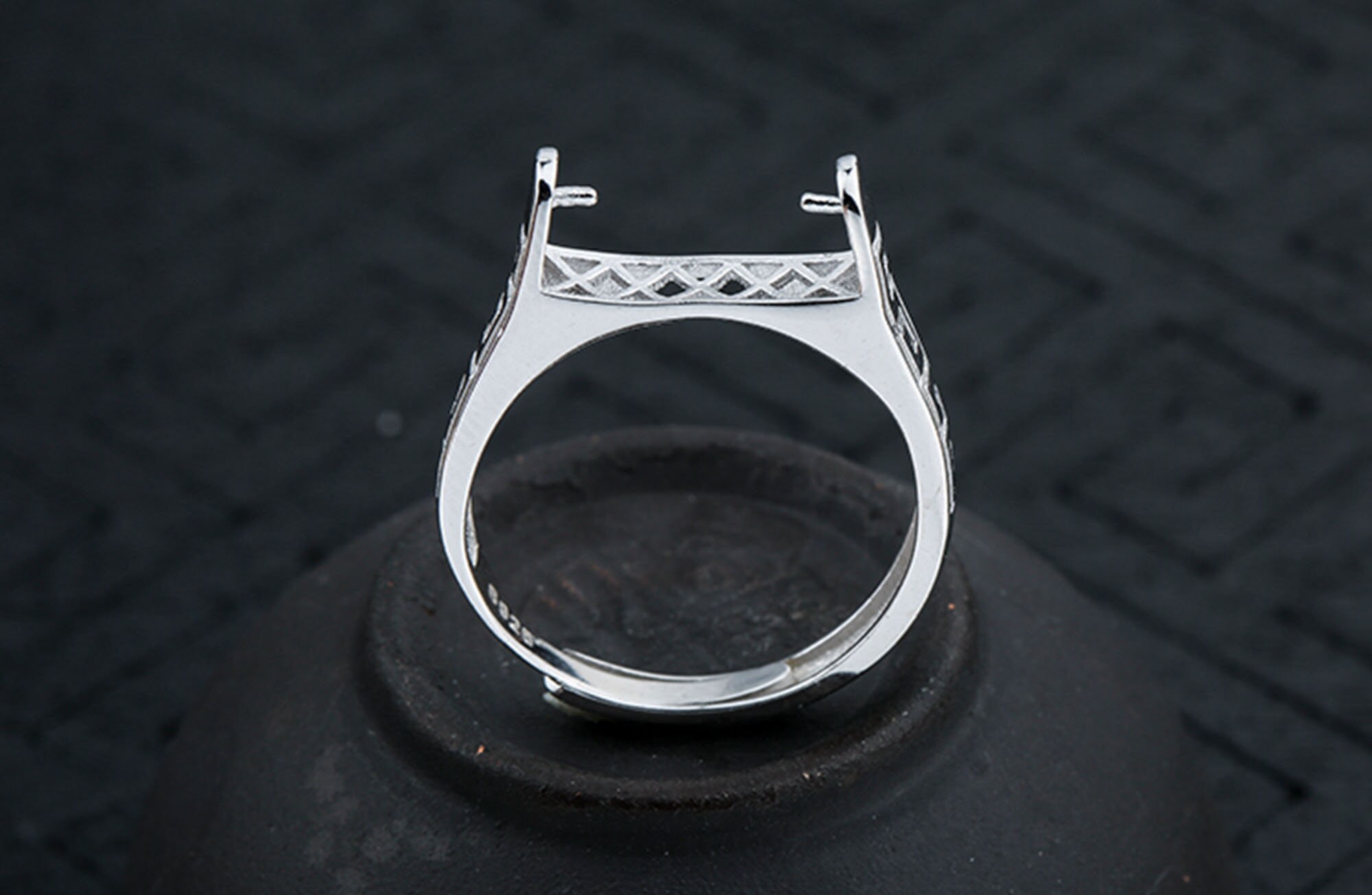 Sterling Silver Ring Setting s925 Silver Ring Setting For | Etsy