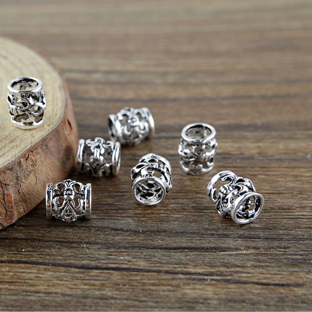 Sterling Silver Cross Tube Beads, Religious Bead, Christian Bead, Faith ...