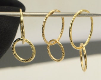 2pcs 14K Gold Filled Interlocking Jump Rings, Overlap Closed Jump Ring ...