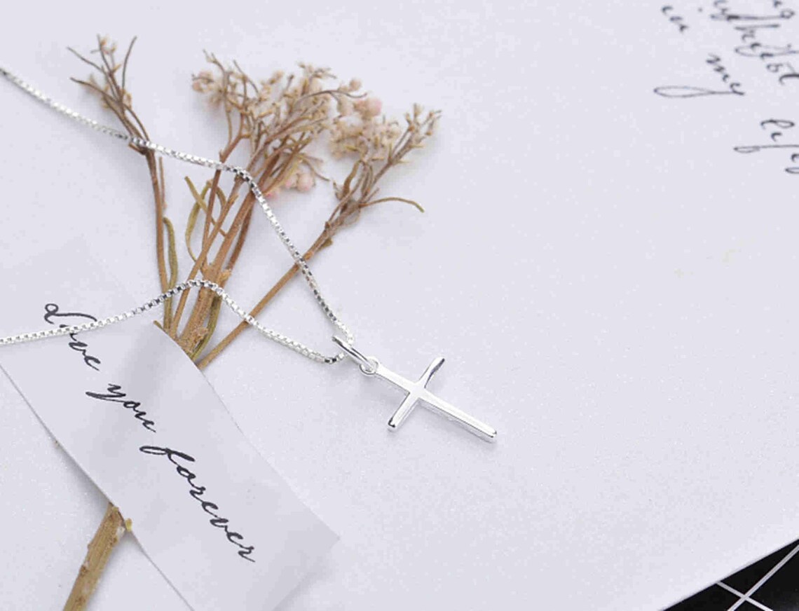 Sterling Silver Cross Charm, S925 Silver Cross Charm for Jewelry Making ...