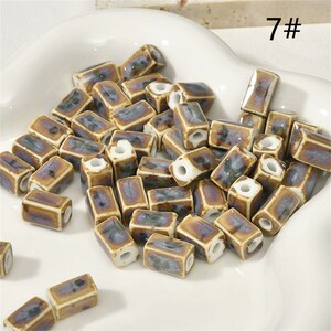 Porcelain Rectangular Beads, Ceramic Reectangle Beads, Colorful Ceramic ...