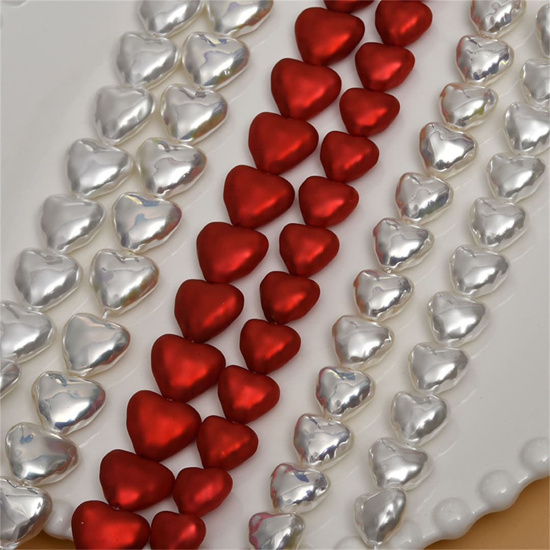 Resin Heart Beads, Love Bead, Valentine Bead, Romantic Heart Bead ...