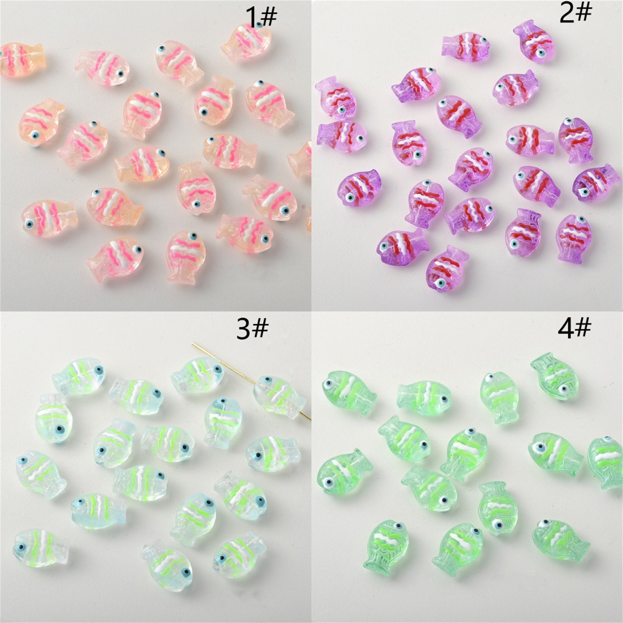 Glaze Fish Beads, Sea Life Bead, Ocean Bead, Marine Bead, Fishing Bead ...