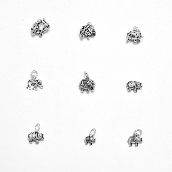 Small Elephant Charm - Etsy