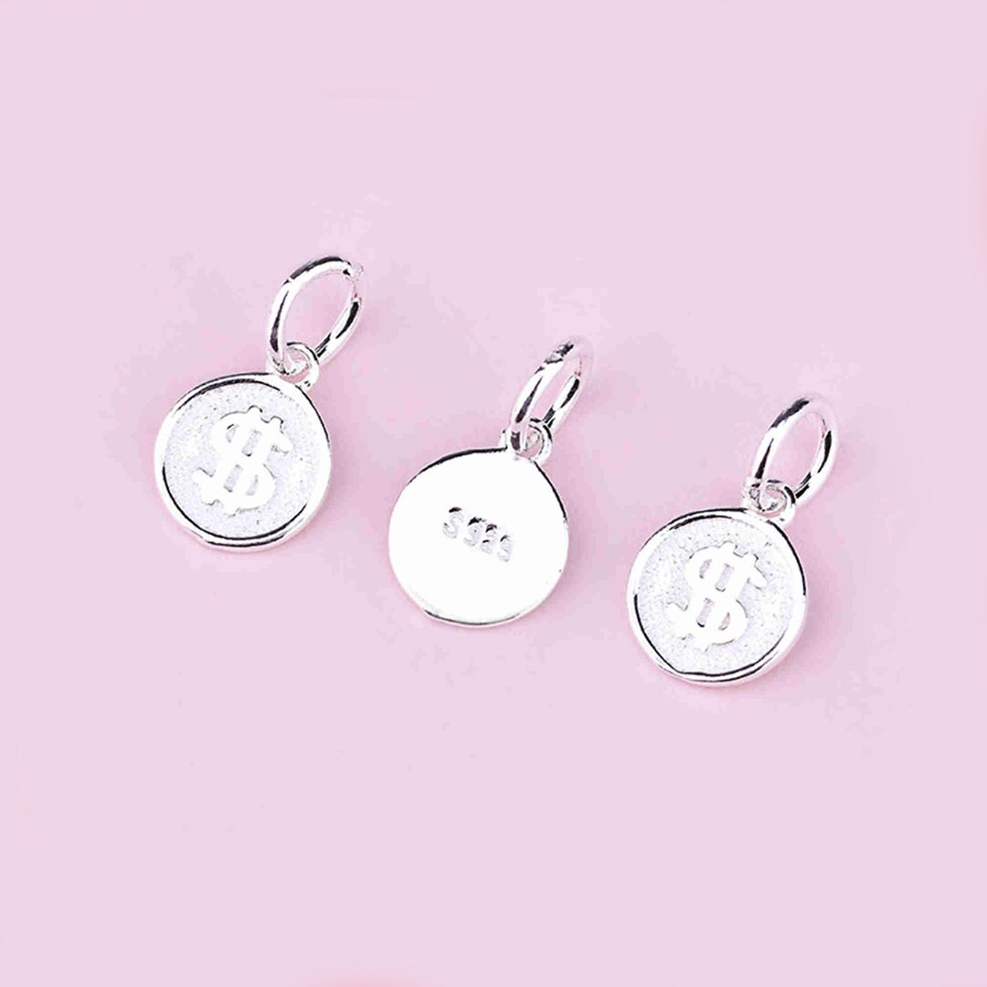 Sterling Silver US Dollar Sign Charm Pendant,cash Symbol Bracelet,usa ...