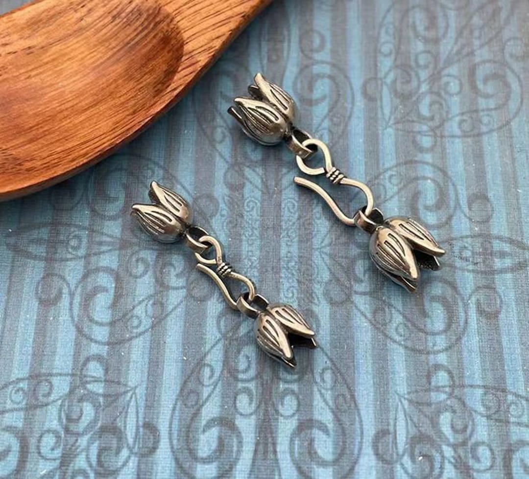 Sterling Silver Tulip Cord End Caps, Silver Leather Cord End Cap W ...