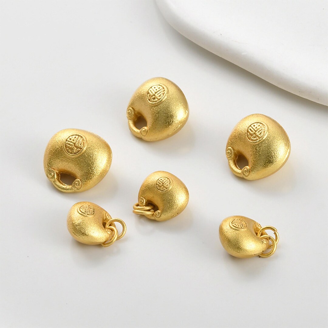 Vintage Gold Plated Fortune Money Bag Charm, Lucky Bag Bracelet, Cash ...