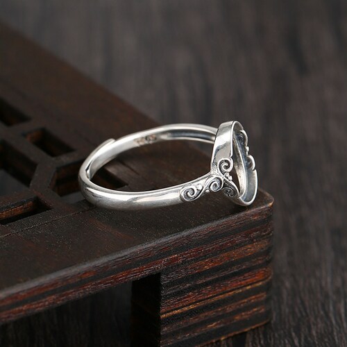 Sterling Silver Ring Setting S925 Silver Oval Bezel Cup - Etsy
