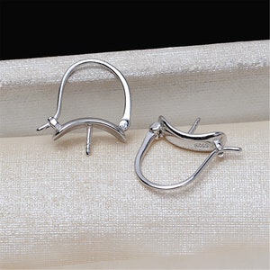 Sterling Silver Leverback Earring Settings, 925 Silver Earring Hoops ...