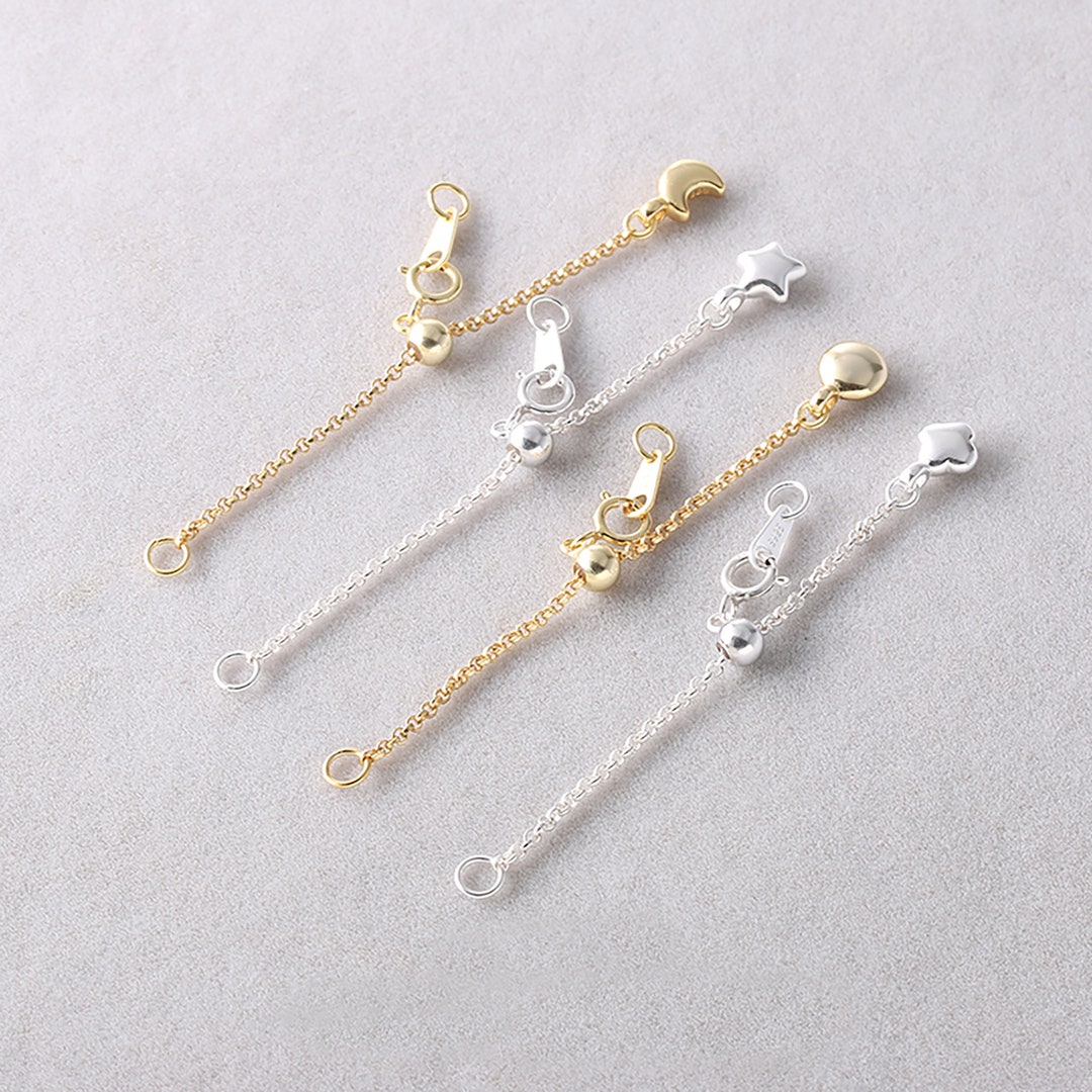 Sterling Silver Extension Chain, Silver Extender Chain for Bracelet ...