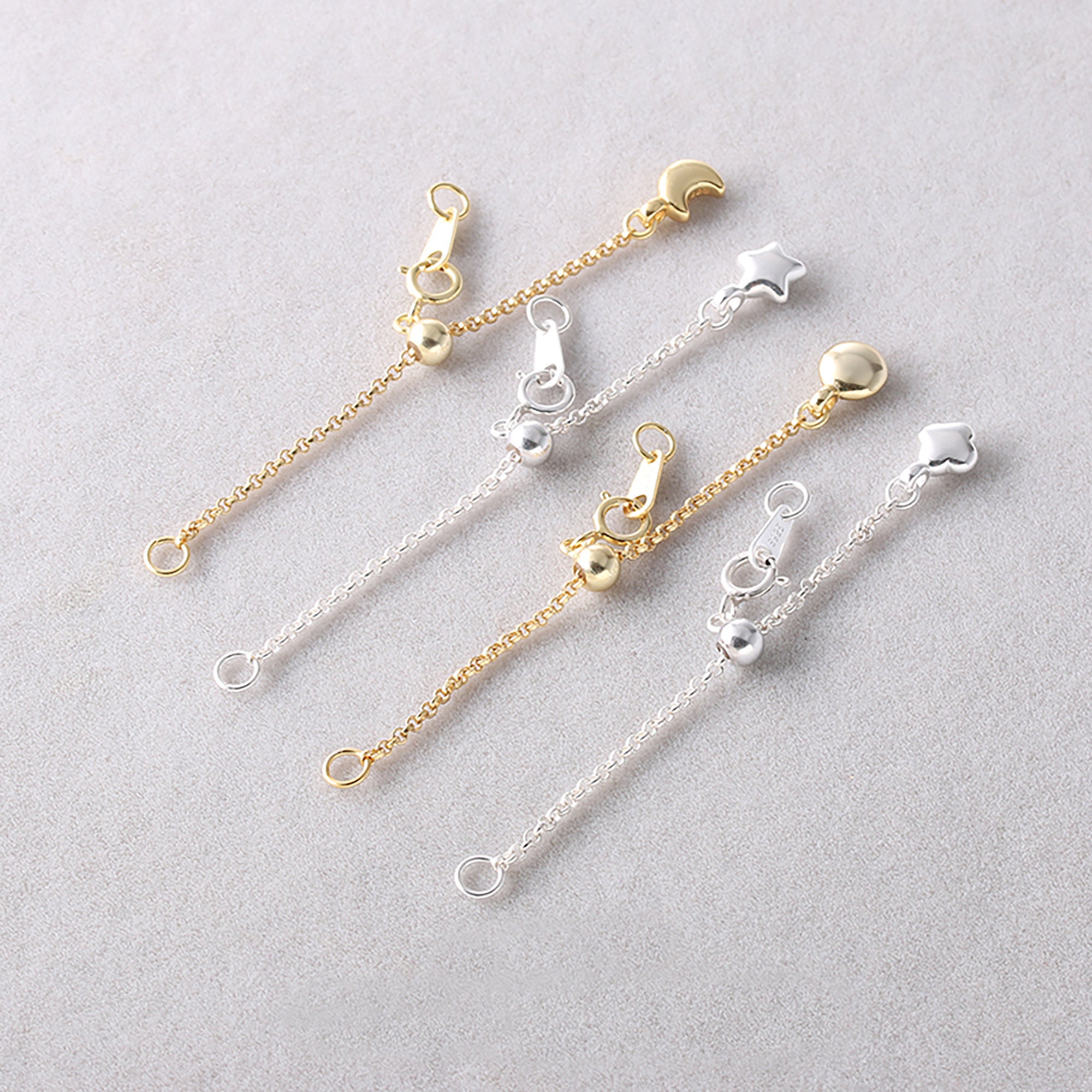 Sterling Silver Extension Chain, Silver Extender Chain for Bracelet ...