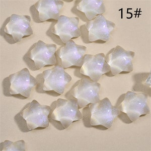 Colorful Resin Star Beads WITHOUT HOLE, Celestial Bead, Starry Sky Bead ...