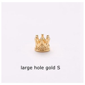Sterling Silver Crown Beads, Royal Bead, King Bead, Queen Bead ...