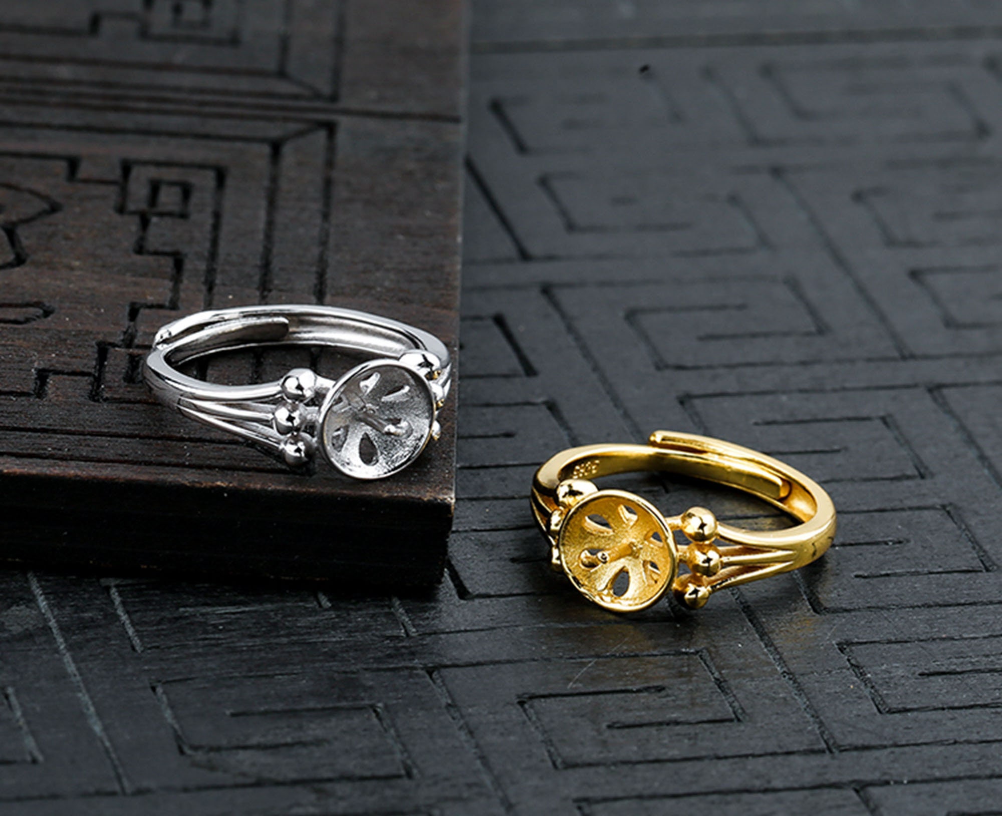 Sterling Silver Ring Setting S925 Silver Ring Setting - Etsy