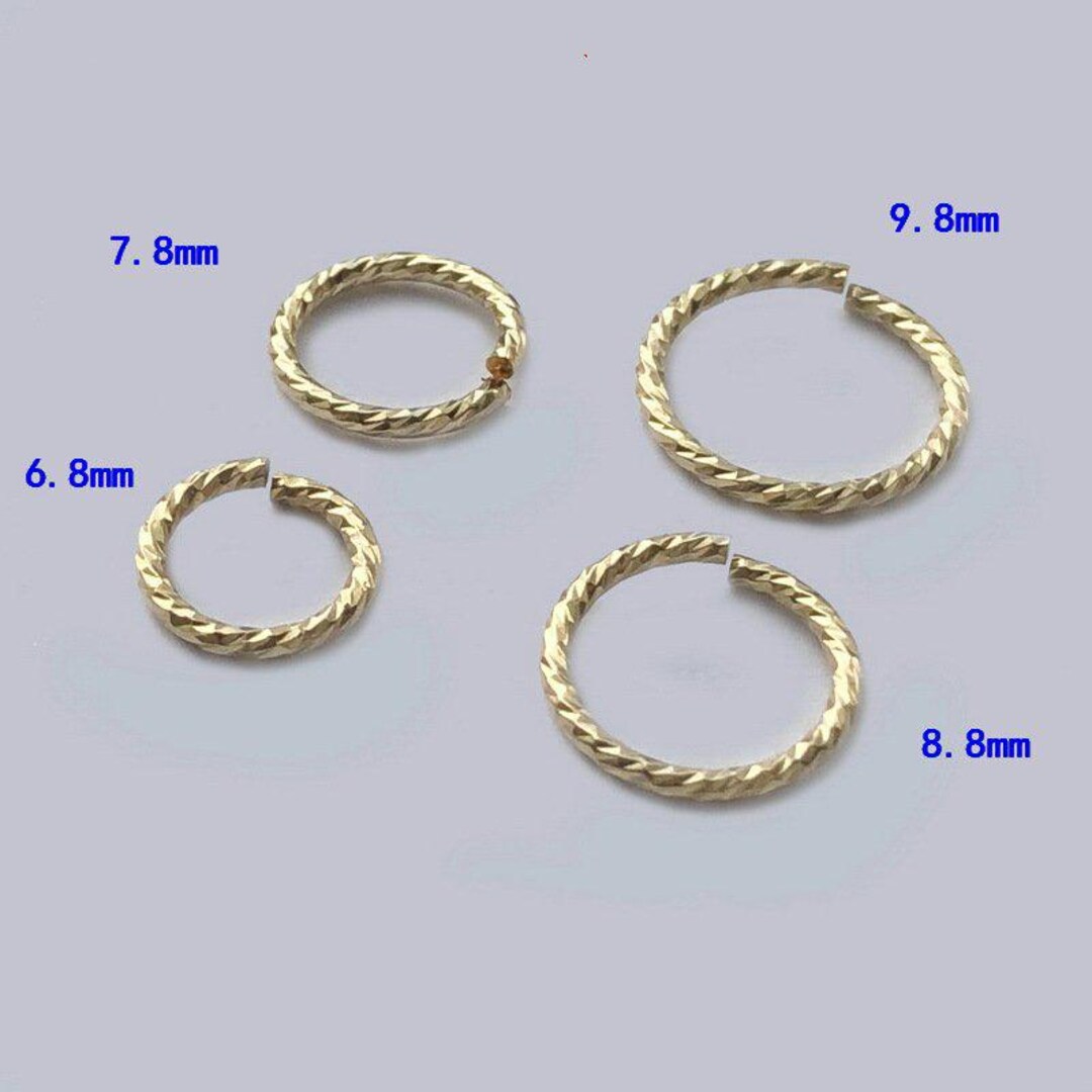 14K Gold Filled Round Circle Twist Jump Rings,gold Filled Open or ...