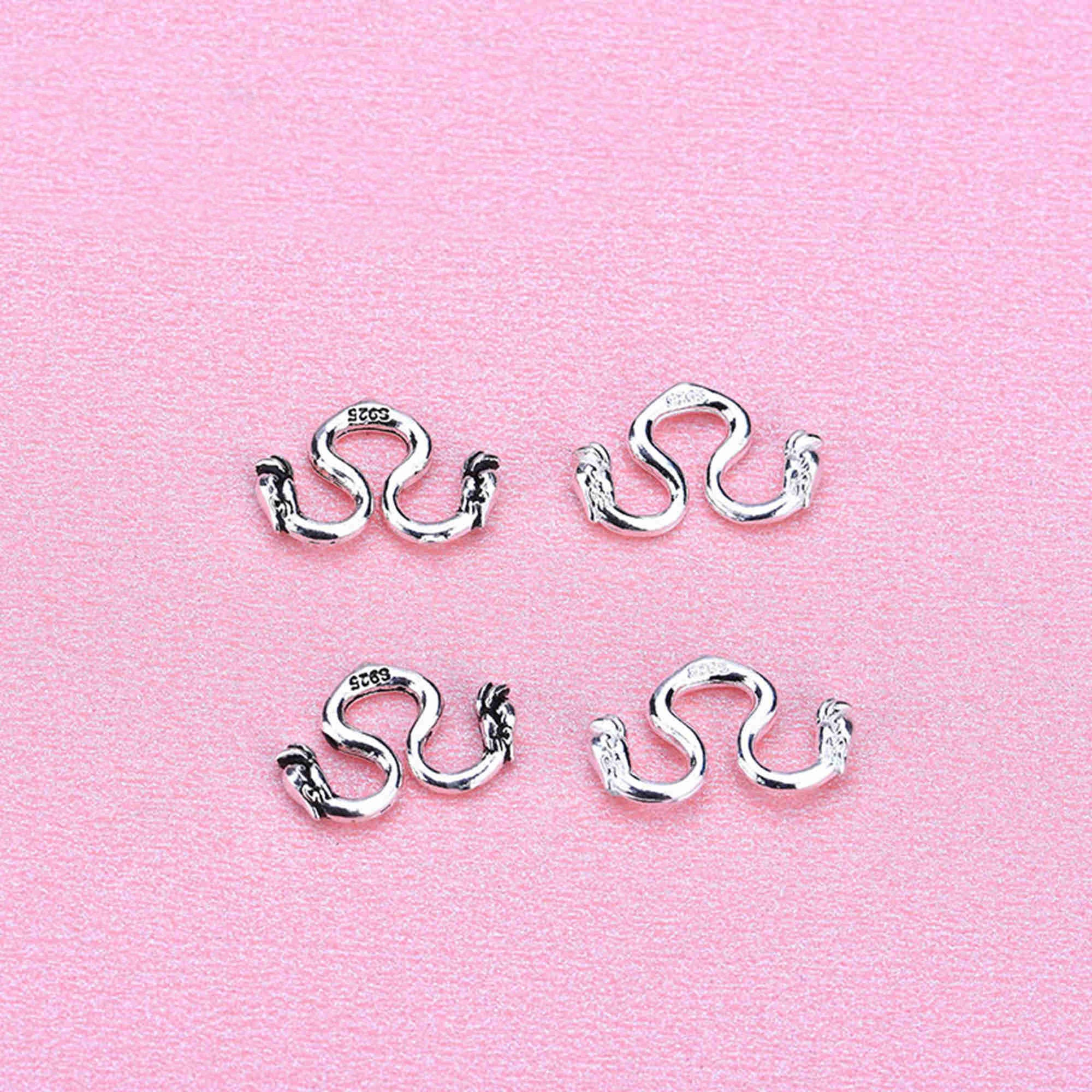 Sterling Silver Dragon Head M Clasps S925 Silver Hook Clasp - Etsy