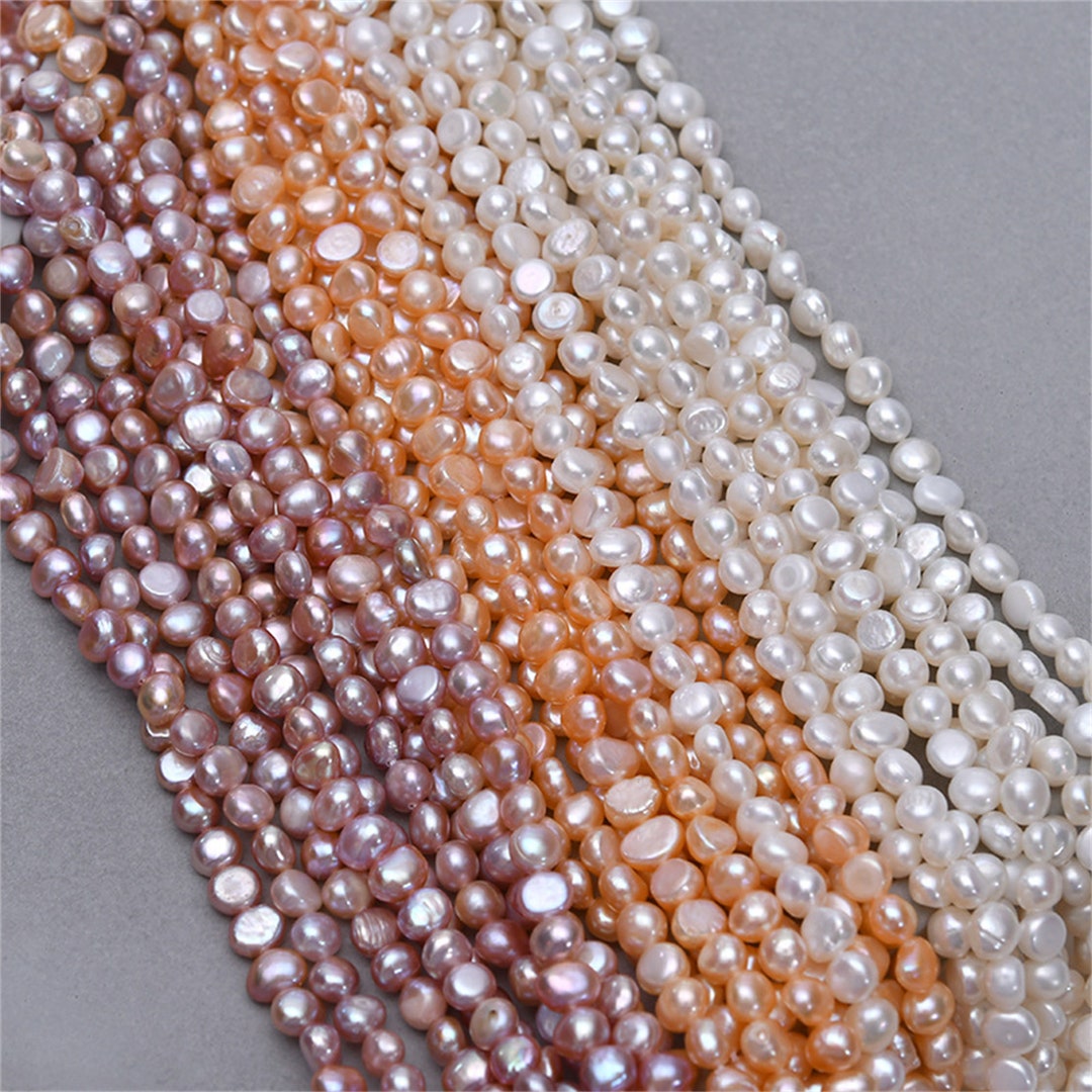 Genuine Natural Freshwater Pearls Beads , Round Fresh Water Pearl Beads ...