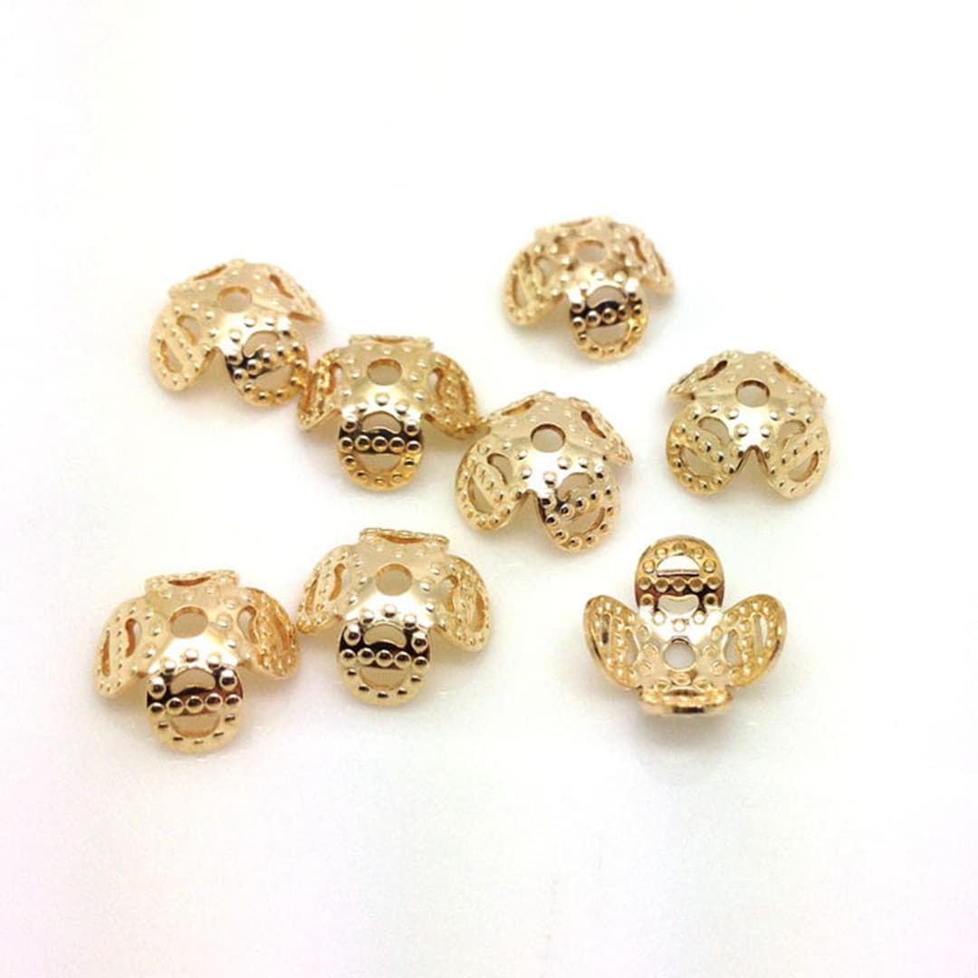 14K Gold Filled Bead Caps, Gold Filled Beads Cap for Jewelry Making ...