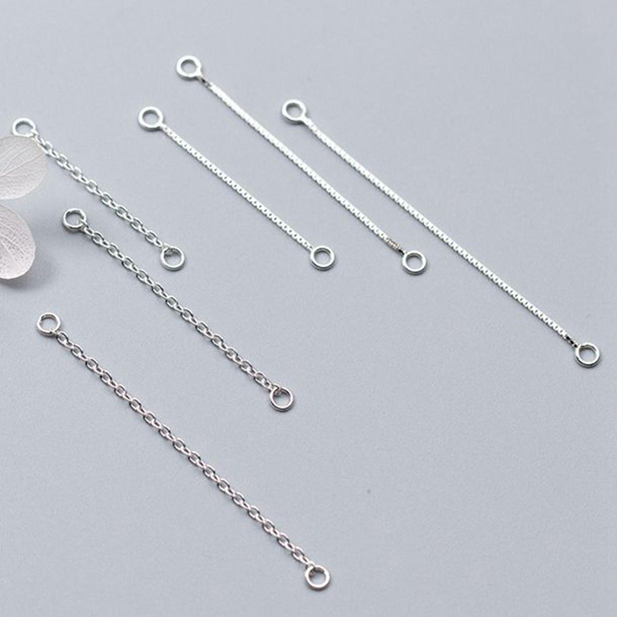 Sterling Silver Earring Extension Chain,925 Silver Box/o Chain ...