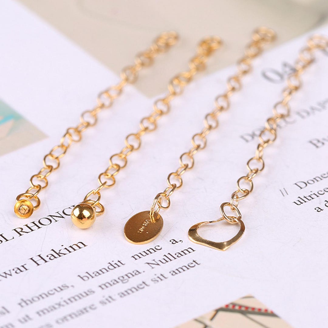 14K Gold Filled Chain Extensions, Gold Filled Cable Extender Chain for ...