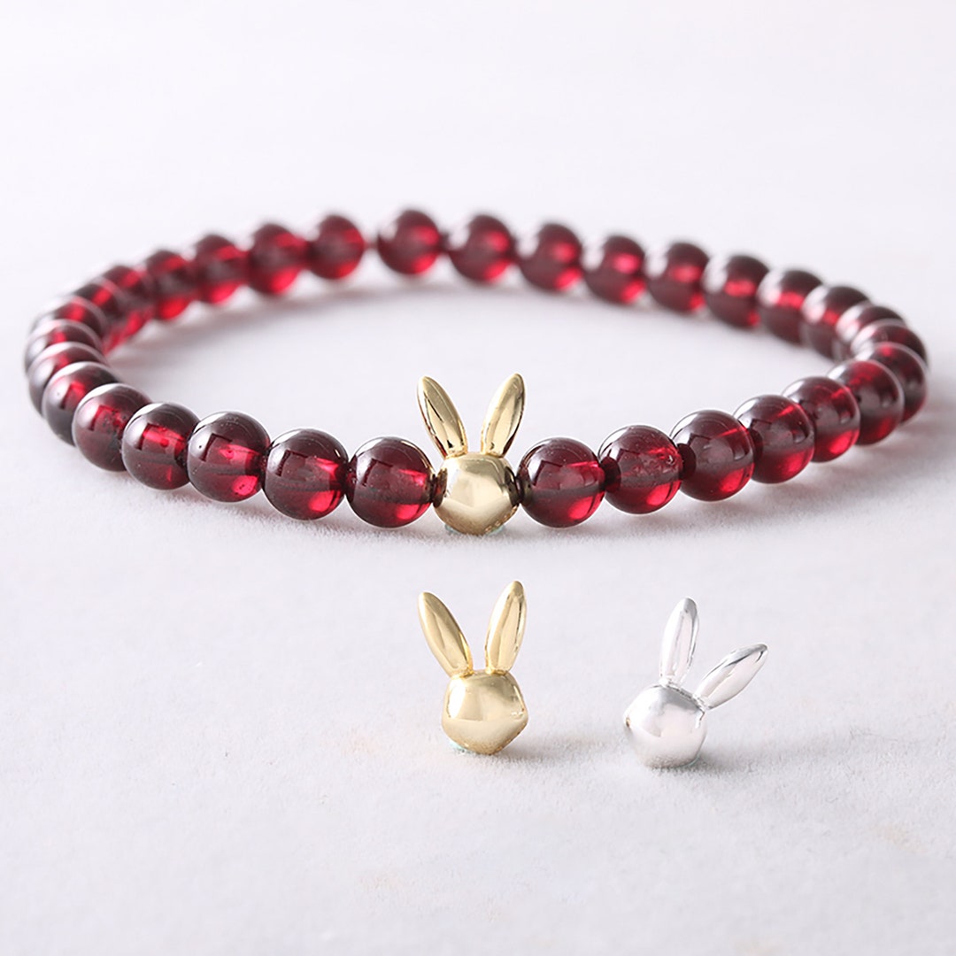 Sterling Silver Rabbit Head Beads, Sterling Silver Rabbit Beads, S925 ...