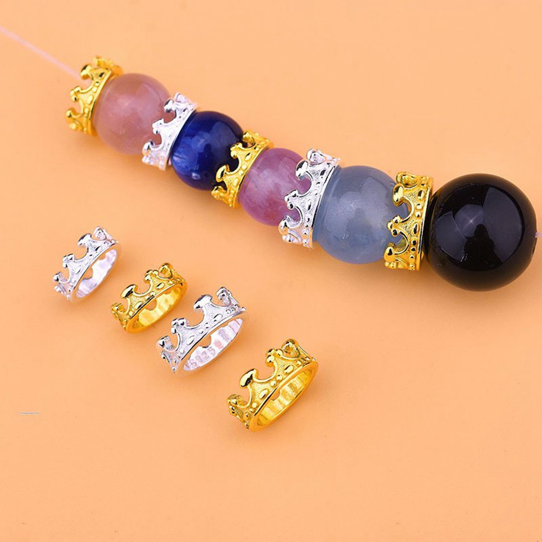 Sterling Silver Crown Beads, Royal Bead, Queen Bead, King Bead ...