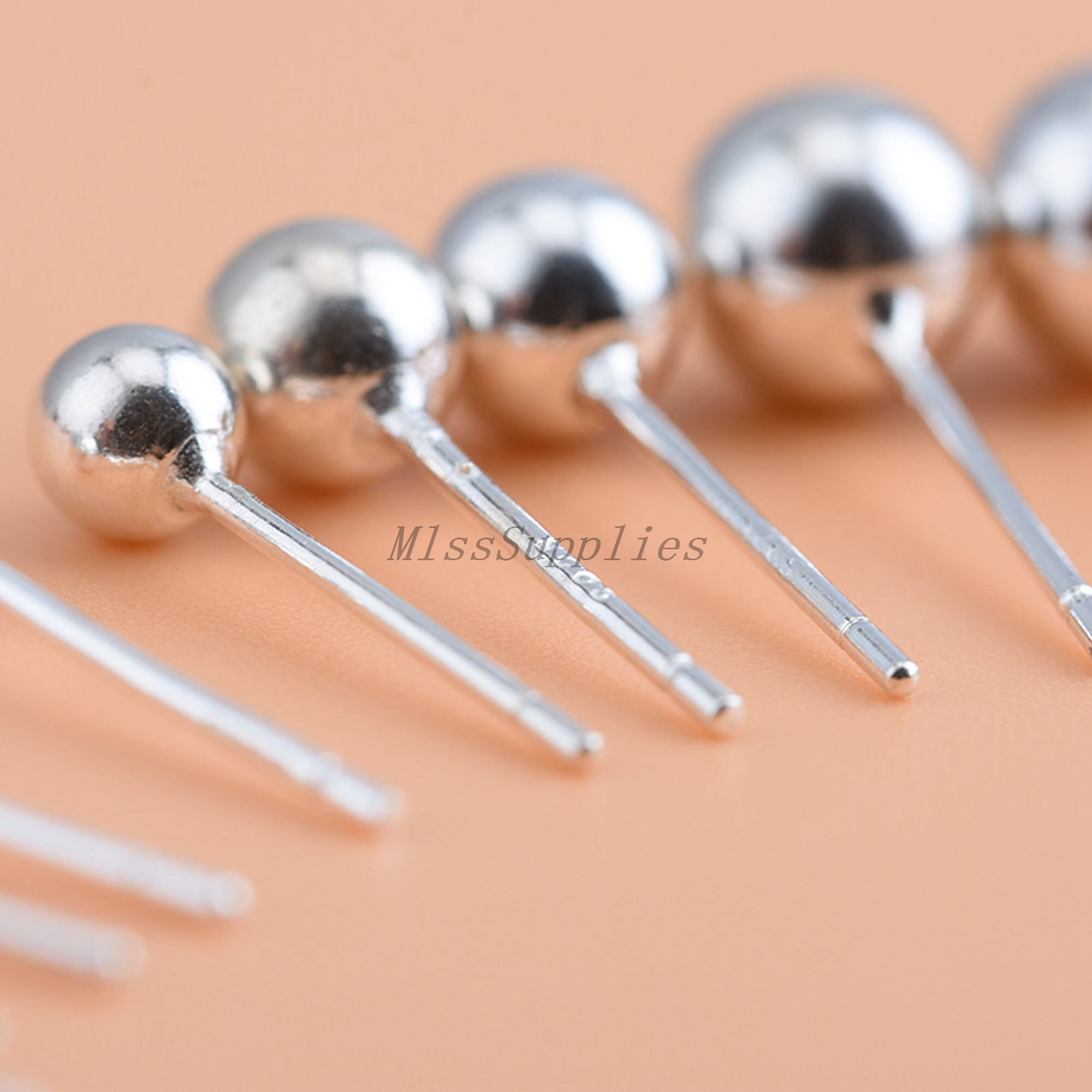 Sterling Silver Small Earring Post S925 Silver Earring Post - Etsy