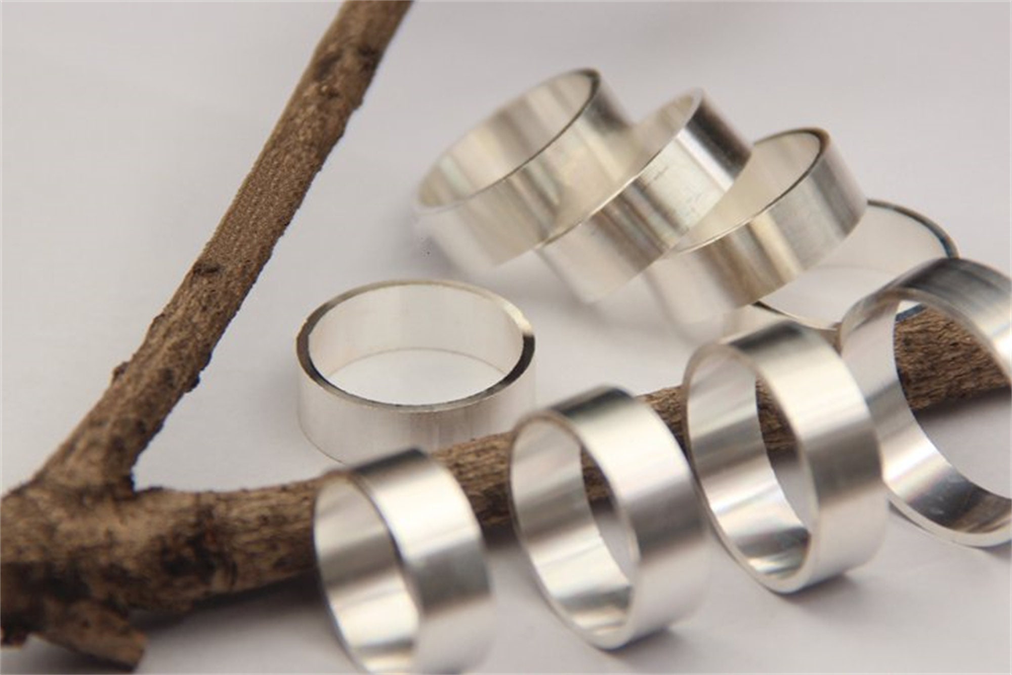 Sterling Silver Circle Ring Setting, S999 Silver Circle Bezel Cup Ring ...