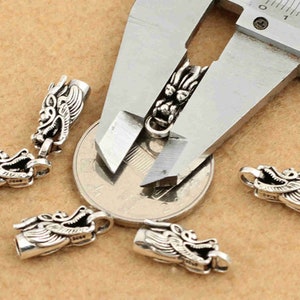 Sterling Silver Dragon Head Clasps, S925 Silver Hook Clasp for Jewelry ...