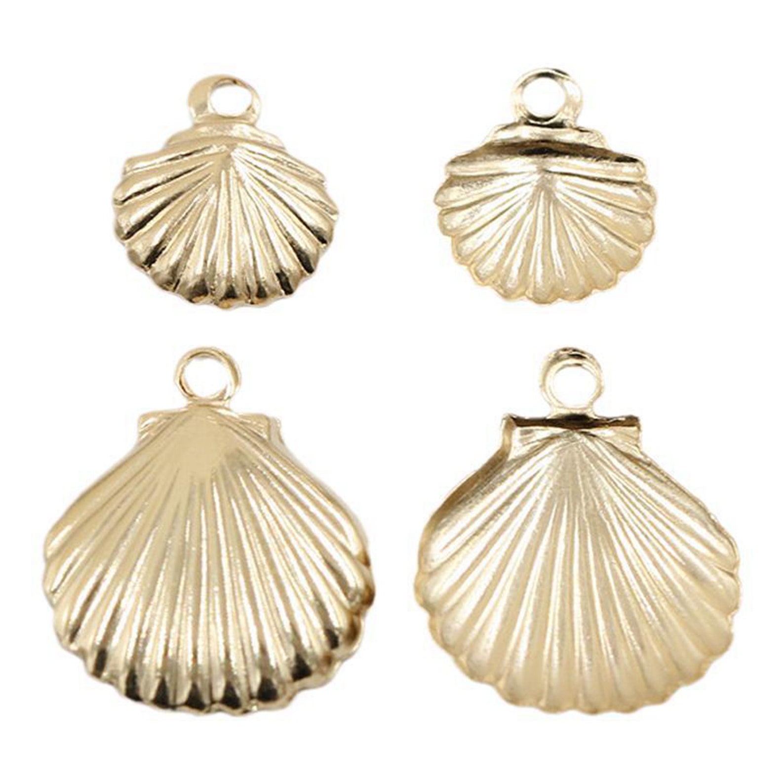 14K Gold Filled Shell Charm Gold Filled Nautical Charm Shell - Etsy