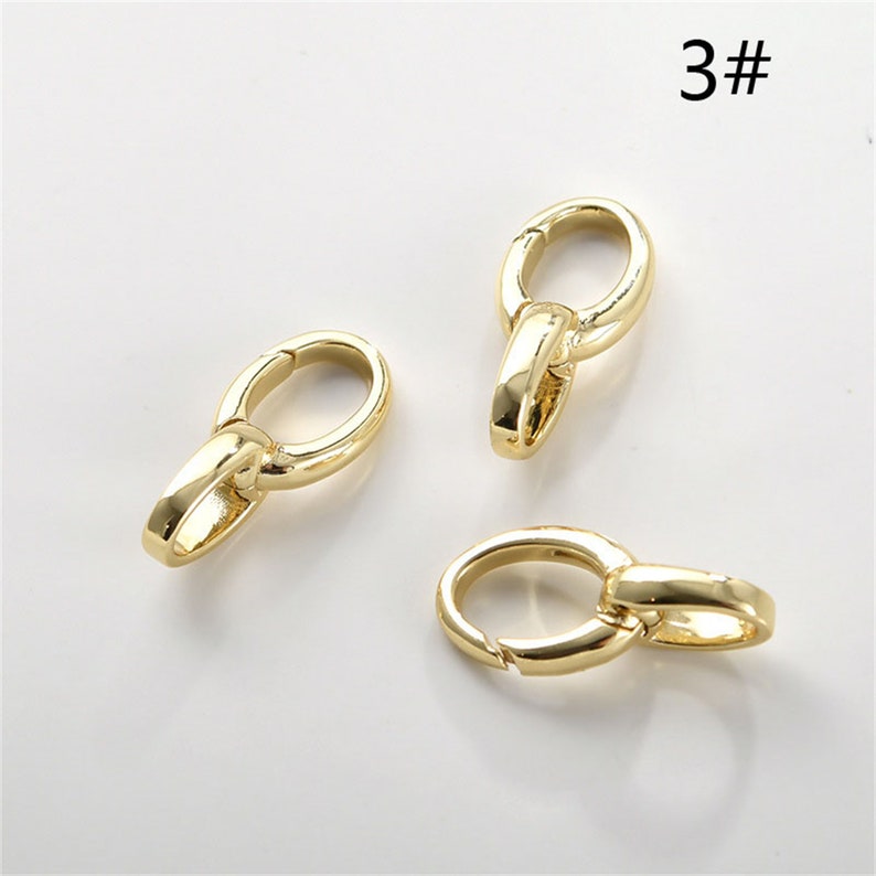 14K Gold Plated Oval Trigger Clasp, Gold Tone Oval Lobster Clasps for ...
