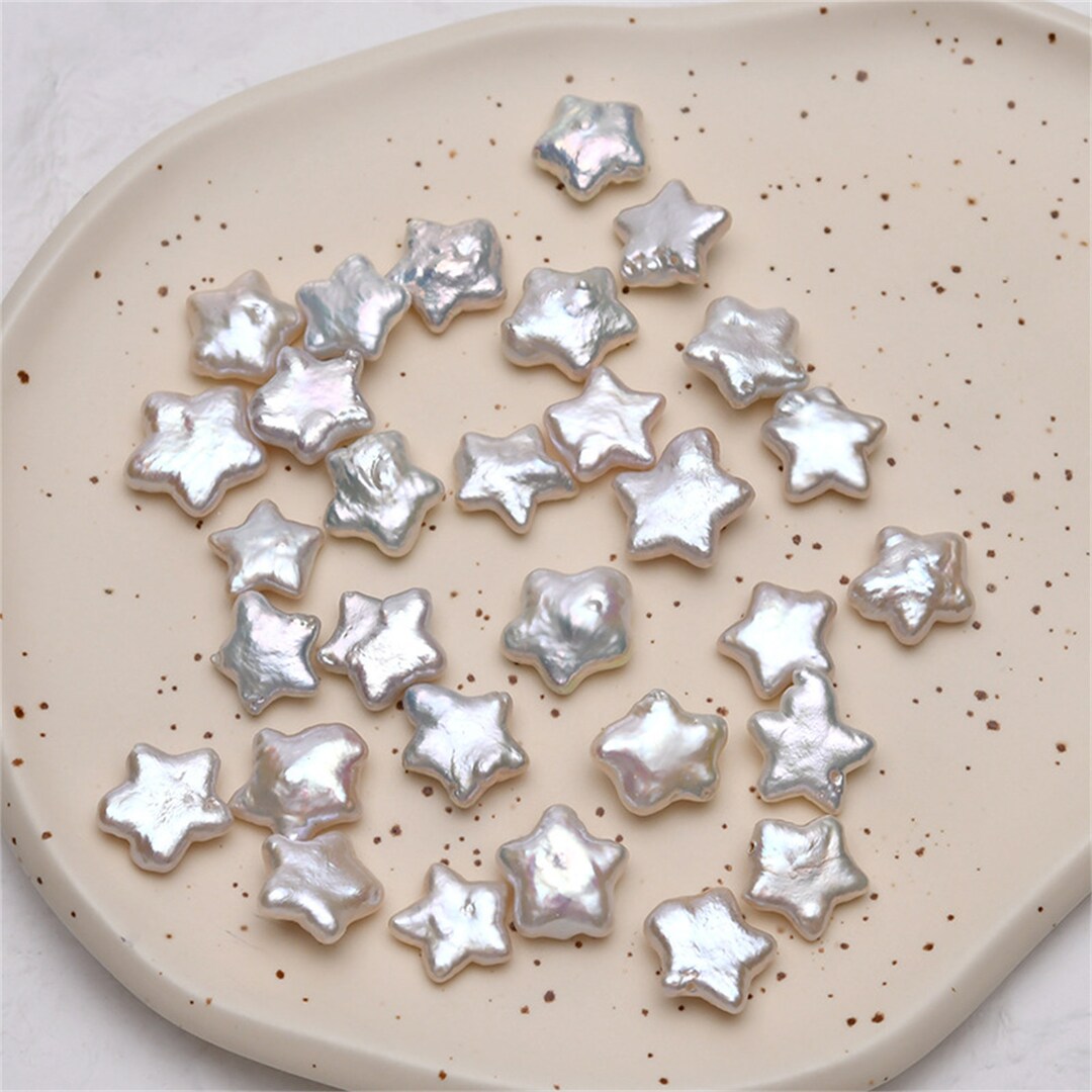 Natural Fresh Water Pearl Star Beads, Baroque Bead, Celestial Bead ...