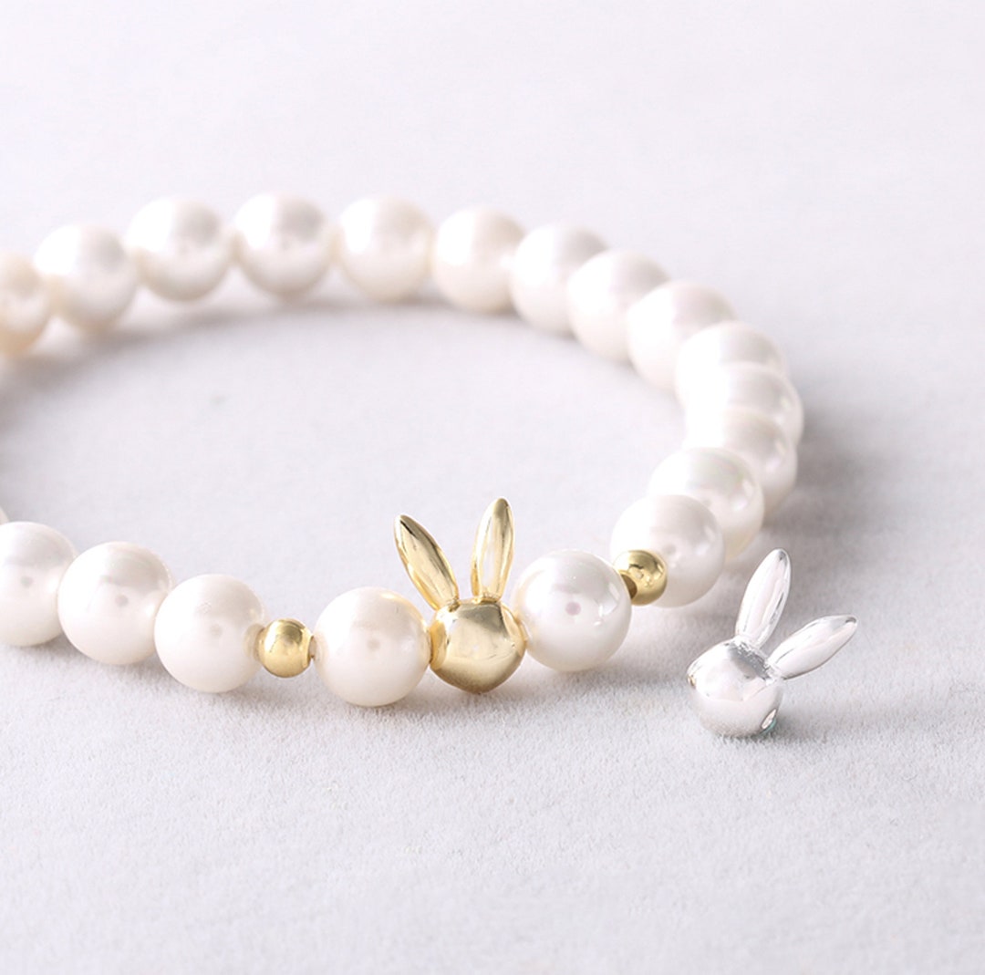 Sterling Silver Rabbit Head Beads, Sterling Silver Rabbit Beads, S925 ...